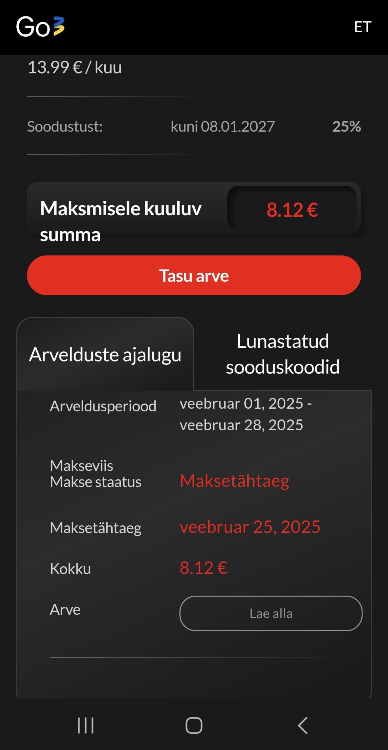 Juhend maksete tegemiseks iseteenindusportaalis – Go3 abi