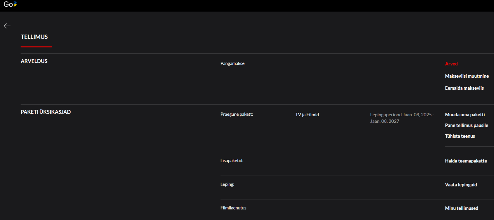 Go3 iseteenindus ja maksed – Go3 abi