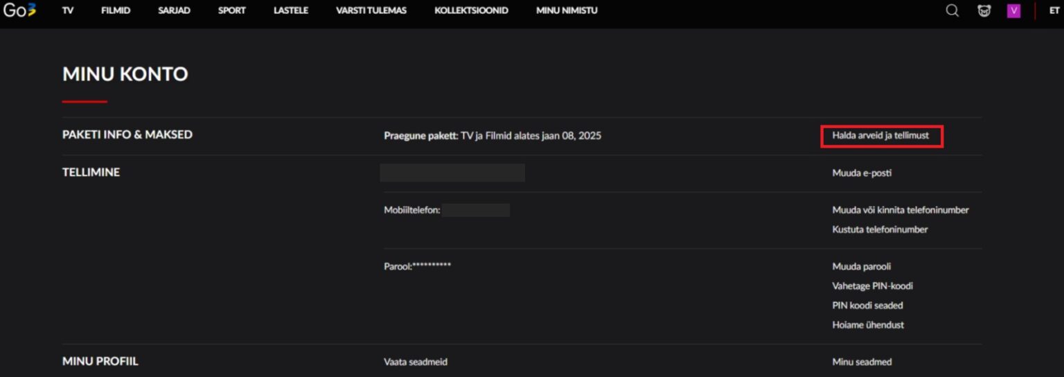 Go3 iseteenindus ja maksed – Go3 abi